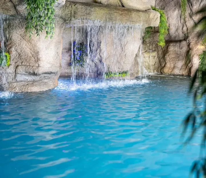 How is this indoor waterfall even real 😱 Malta stay & ️ from £136