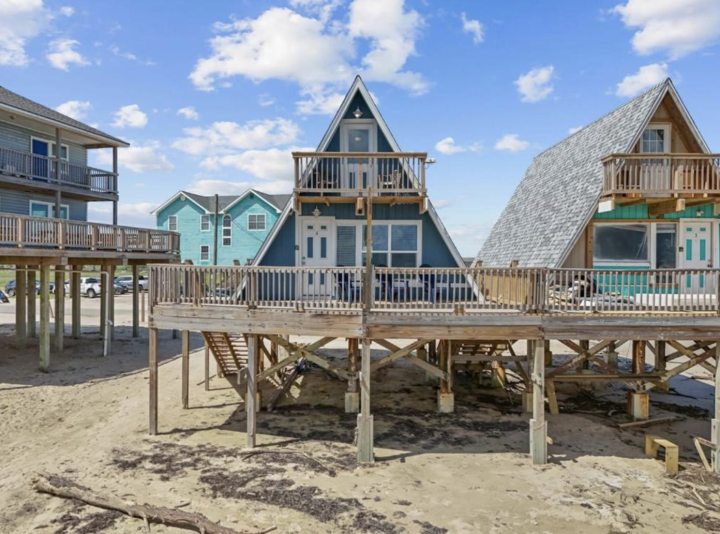 Sleep Above the Gulf in a Beachy A-Frame on Stilts in Texas 🏖️